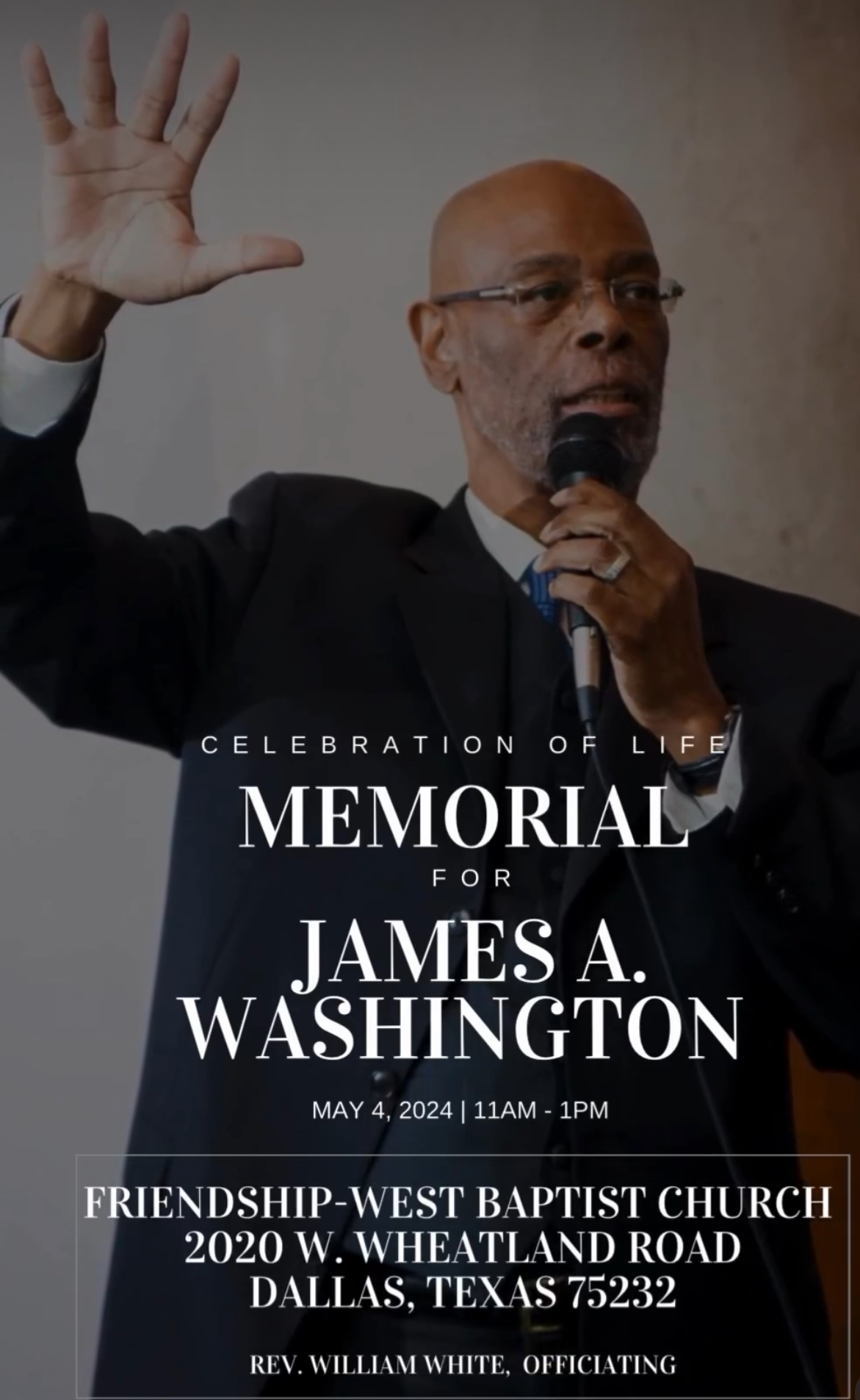 Memorial Service Honors the Life and Legacy of James A. Washington ...